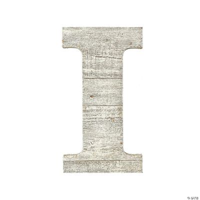 Rustic Large 16 in. White Wash Decorative Monogram Wood Letter ...