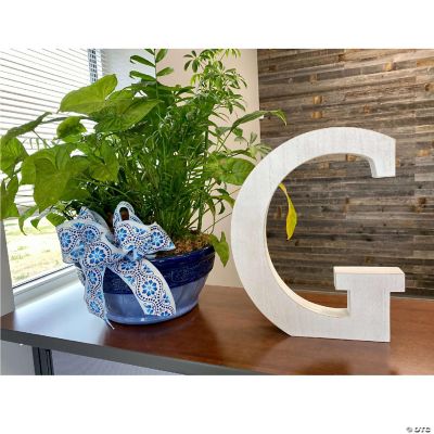 Large Decorative Free Standing White Decorative Monogram Wood Letter ...