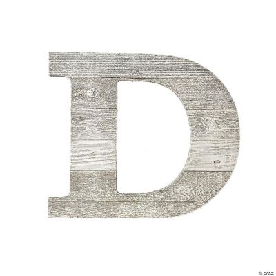 Rustic Large 16 in. White Wash Decorative Monogram Wood Letter ...