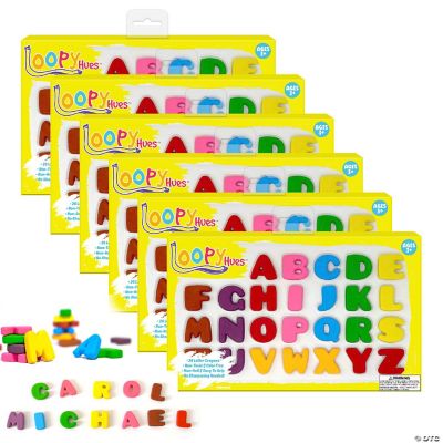Loopy Hues Letter Shaped Crayons - 26 Pack - Assorted Colors - 6 Packs ...