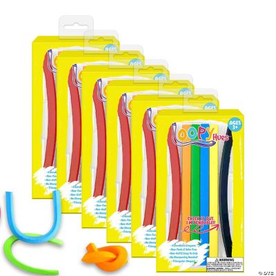 Loopy Hues Triangular Shaped Bendable Crayons - 6 Per Pack, 6 Packs ...