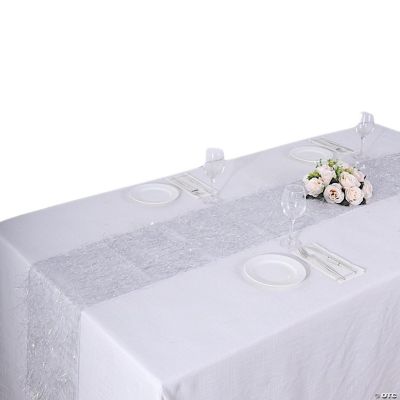 12" x 108" Polyester Table Runner Metallic Tinsel Party Events Home ...