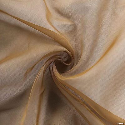 5 Gold Extra Wide Premium Chiffon CHAIR SASHES Bows Ties Reception ...