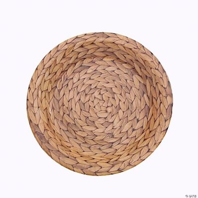 25 Natural 7 in Woven Rattan Print Disposable Salad Paper PLATES Party ...