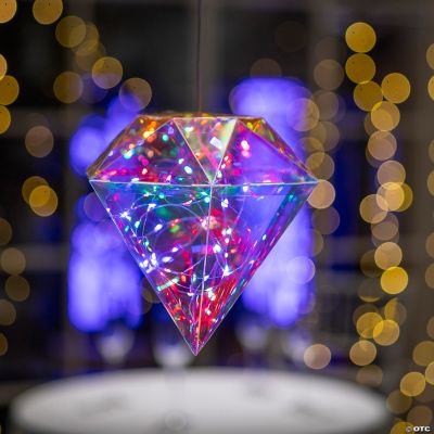 7 3/4" x 7 3/4" Prismatic Diamond-Shaped Light-Up Decoration | Oriental ...