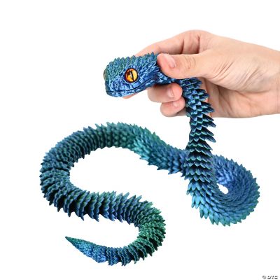 29 1/2" 3D-Printed Large Articulated Plastic Viper Fidget Toy ...