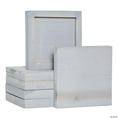 6 Pack Gray Washed Craft Wood Board Panels with Hardware Included for ...