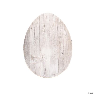 Rustic Farmhouse Reclaimed 8 inch Wooden Egg Decor | Oriental Trading