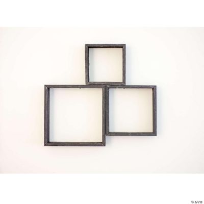 Rustic Farmhouse Floating Reclaimed Wood Square Shelves (Set of 3 ...