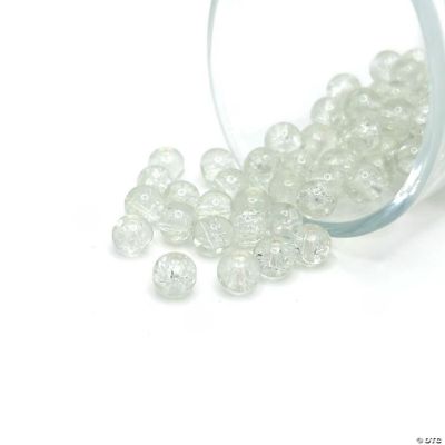 1 Strand 6mm Clear Crackle Beads | Oriental Trading