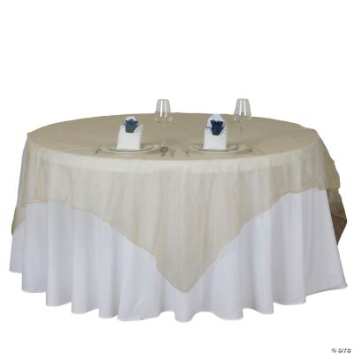 6 pcs 72x72" Sheer Organza Overlays Wedding Party Table Decorations ...