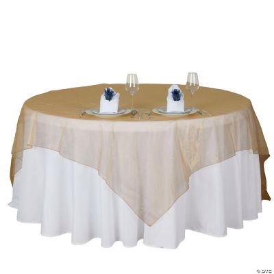 6 pcs 72x72" Sheer Organza Overlays Wedding Party Table Decorations ...