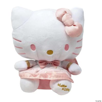 Sanrio Hello Kitty White & Pink Dress 9.5 Inch Plush | Oriental Trading