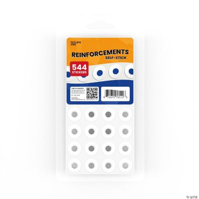 E-Clips USA Reinforcement Labels - Self-Stick, 1/4-Inch Diameter, White ...