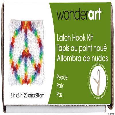 Wonderart Latch Hook Kit 8"X8"-Peace | Oriental Trading