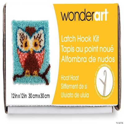Wonderart Latch Hook Kit 12"X12"-Hoot Hoot