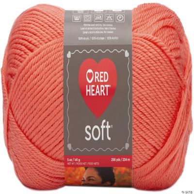 Red Heart Soft Yarn-Coral | Oriental Trading