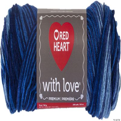 Red Heart With Love Yarn-Deep Blues | Oriental Trading