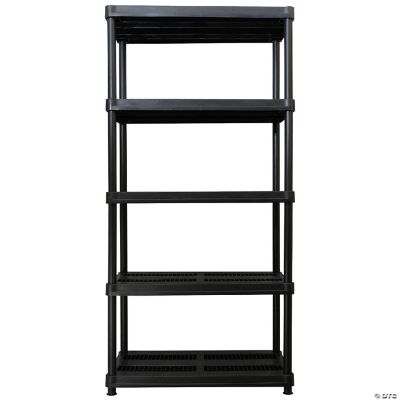 DuraTuff: Regular Duty Plastic Shelving: 18" 5 Level - Black | Oriental ...