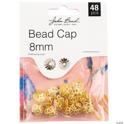 John Bead Bead Cap 8mm 48/Pkg-Gold | Oriental Trading