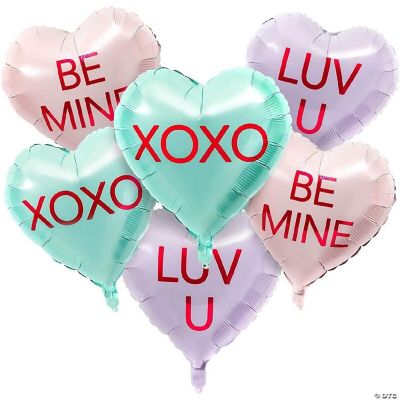 12-Pack Conversation Candy Heart Balloons for Valentine Party Decor ...