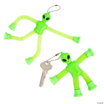 3 1/2" Bright Green Expanding Alien Keychains - 12 Pc. | Oriental Trading