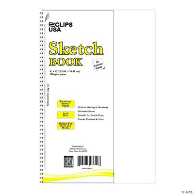 E-Clips USA Poly Cover Sketch Book - Spiral-Bound, 9 X 12 Inches, 120 ...