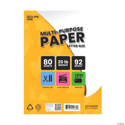 E-Clips USA White Computer Copier Paper - 92 Brightness, 20 Lbs, Letter ...