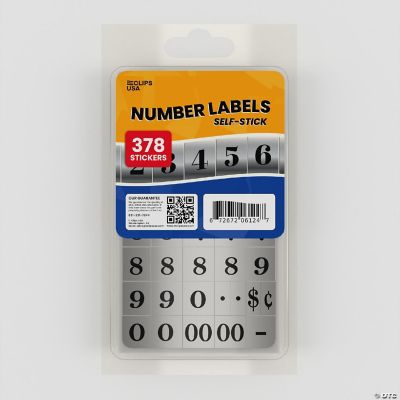 E-Clips USA Number Labels - Gold & Silver Self-Stick Digits, 1/2 X 3/4 ...