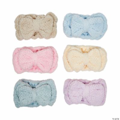 6 Pack Makeup Headband for Washing Face, Soft Bows for Women (6 Colors)