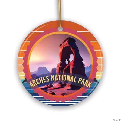 Arches National Park Retro Style Ornament, Utah Tourist Attraction and ...