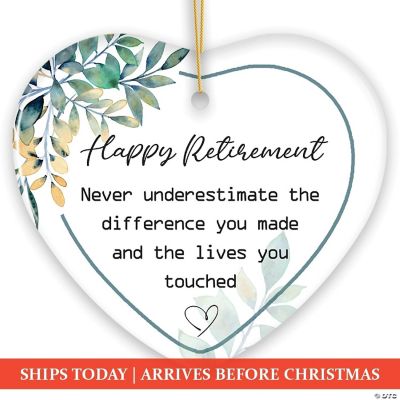 Happy Retirement Appreciation Ornament Gift, Sentimental Quote Keepsake ...