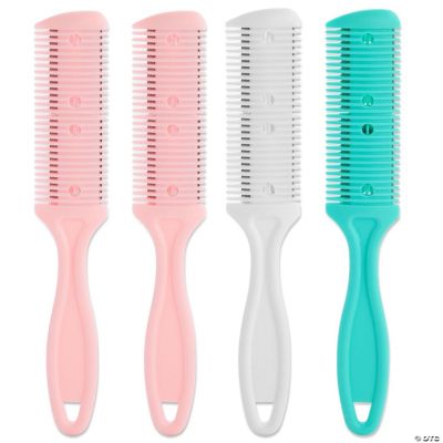 4 Pack Hair Thinning Comb Set, Razor Combs for Women (Assorted Colors ...