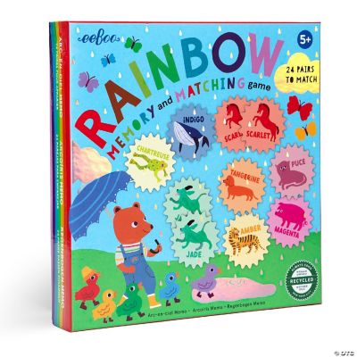eeBoo: Rainbow Memory Matching Game - 24 Pairs | Oriental Trading
