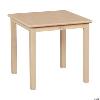 ECR4Kids 24in Square Hardwood Table with 22in Legs, Antique White ...