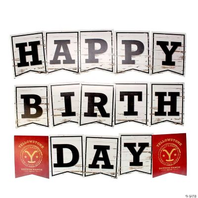 Yellowstone Party Dutton Ranch Happy Birthday Jointed Banner | Oriental ...