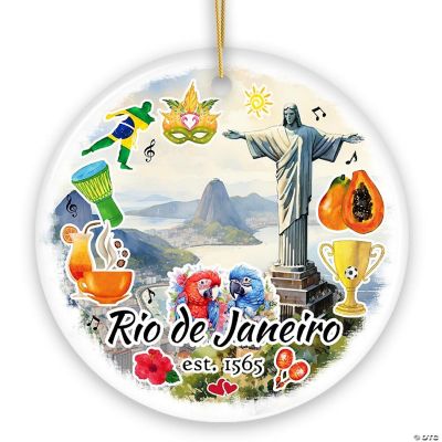 Cultural Rio de Janeiro Art Ornament, Brazil Landmarks Souvenir Gift ...