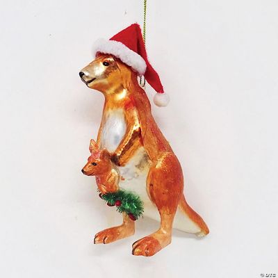 Kangaroo Glass Christmas Ornament, OrnamentallyYou | Oriental Trading