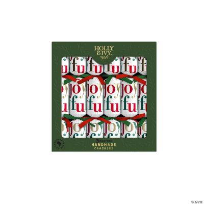 12" Holly & Ivy Joyful Festive Party Crackers - 12 Pc.