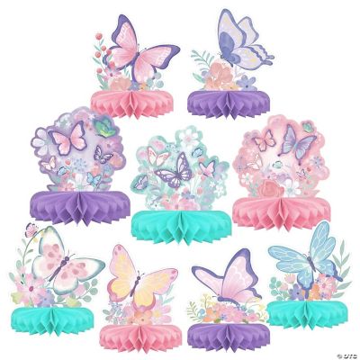 Butterfly Birthday Party Supplies Kit, Honeycomb Centerpieces & Table ...