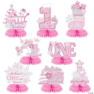 8 Pcs Pink Honeycomb Party Centerpieces for Girl's Birthday or 1st ...
