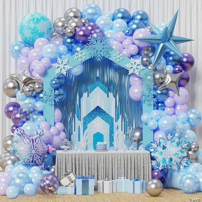 148pcs Snowflake Balloon Arch Kit for Winter Wonderland, Baby Shower ...