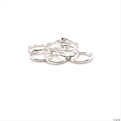 100 Pieces 7mm Bright Silver Jump Rings | Oriental Trading