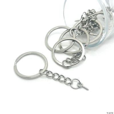 20 Pcs Steel Keychain Base