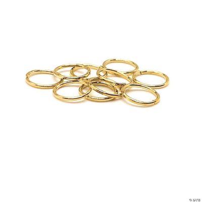 100 Pieces 8mm Light Gold Jump Rings