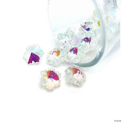 20 Pcs Pearl Glass Snowflake Charms | Oriental Trading