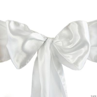 25 New SATIN Chair Sash BOWS Ties Wedding Bridal Party Supplies ...