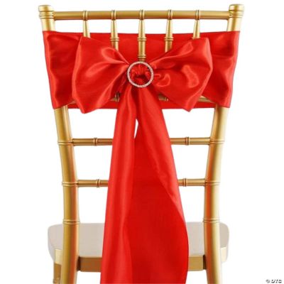 25 New SATIN Chair Sash BOWS Ties Wedding Bridal Party Supplies ...