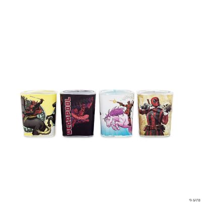 Marvel Deadpool 2-Ounce Mini Shot Glasses Set of 4 | Oriental Trading