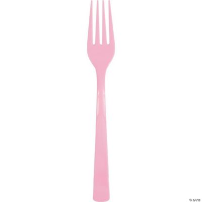 Lovely Pink Plastic Forks - 18ct | Oriental Trading